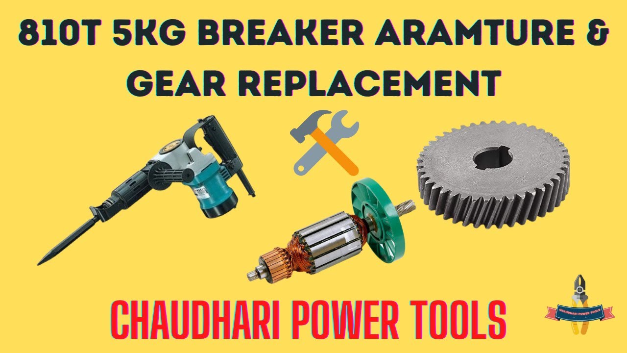 how to repair 5kg demolition hammer machine ! change armature and gear ...