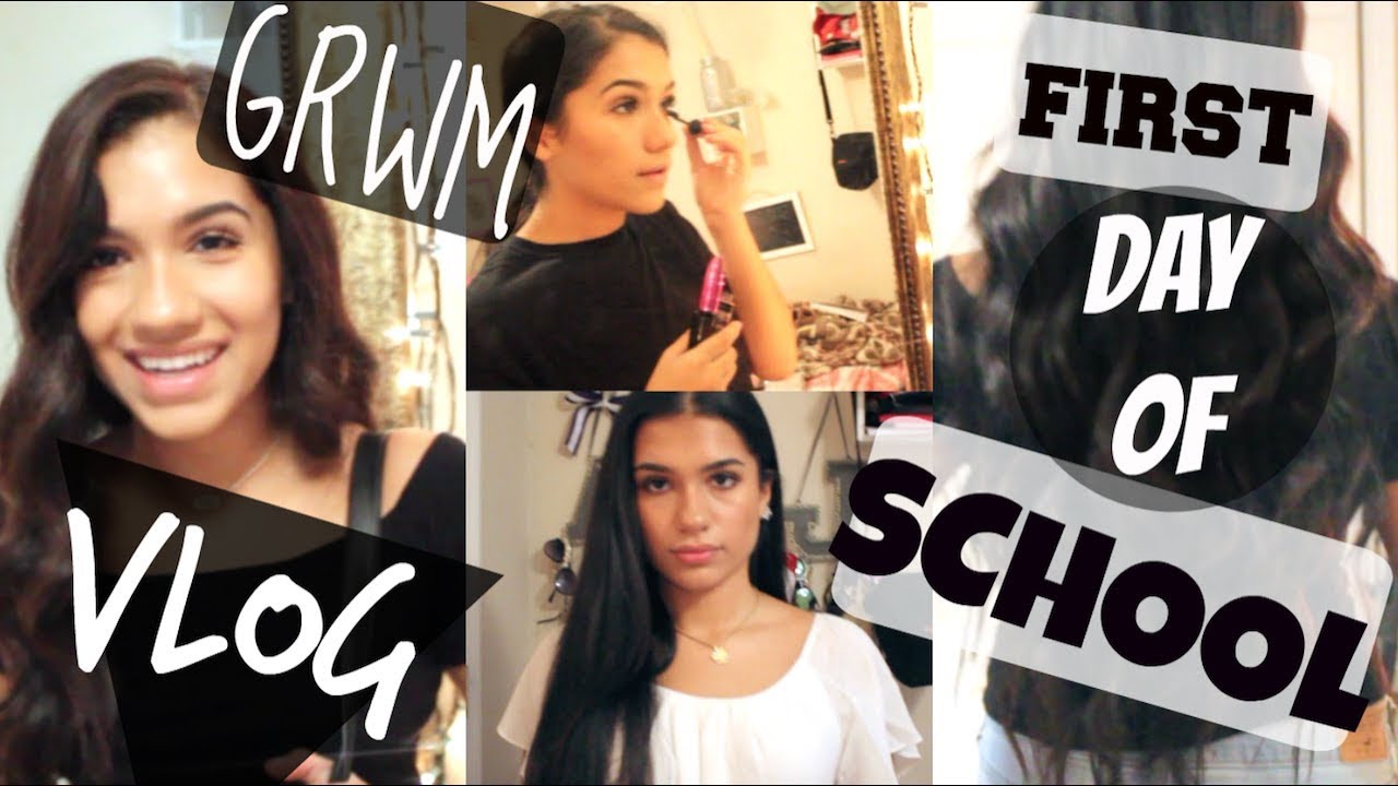 GRWM/VLOG: FIRST DAY OF SCHOOL - YouTube