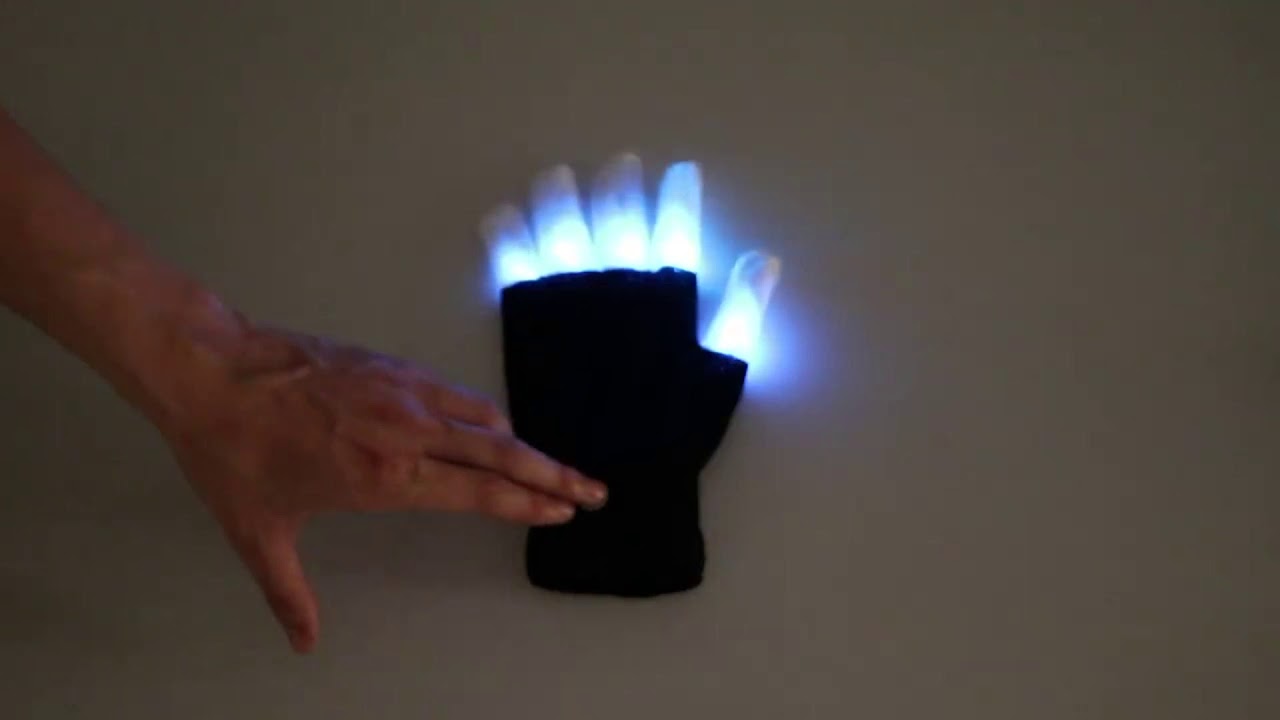 LED Light Finger Gloves II - YouTube