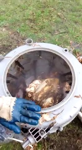 Awesome homemade turkey plucking machine - YouTube