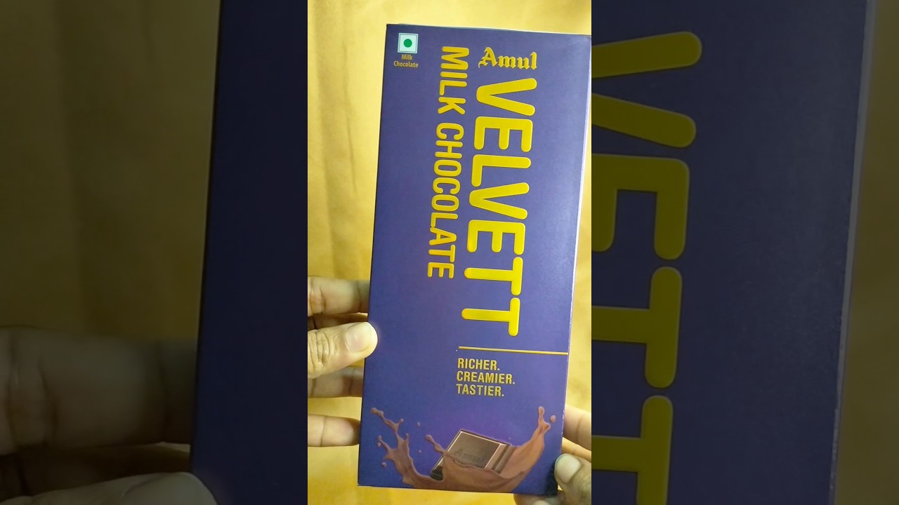 Amul velvett Milk chocolate#youtubeshorts #youtube #viralvideo #sorts # ...