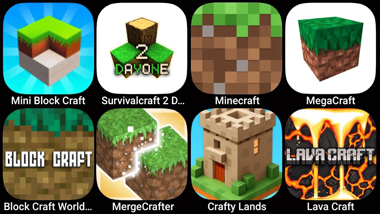 Mini Block Craft,Survivalcraft 2,Minecraft,MergeCraft,Block Craft World ...