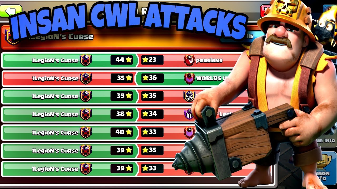 TH15 best Cwl Attacks | 1legion course PSYCHO NOOB | Base Link In ...