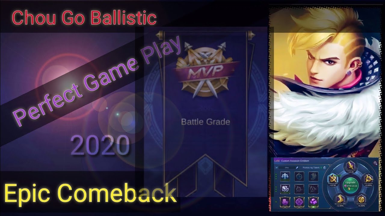Chou Go Ballistic Perfect Game Play 2020 Epic Come back! - YouTube