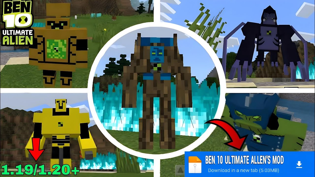 BEN 10 Ultimate Alien Mod for Minecraft PE |1.19/1.20+ - YouTube