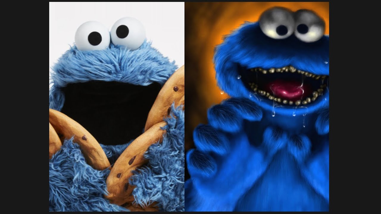 Evolution of Cookie Monster Scary - YouTube