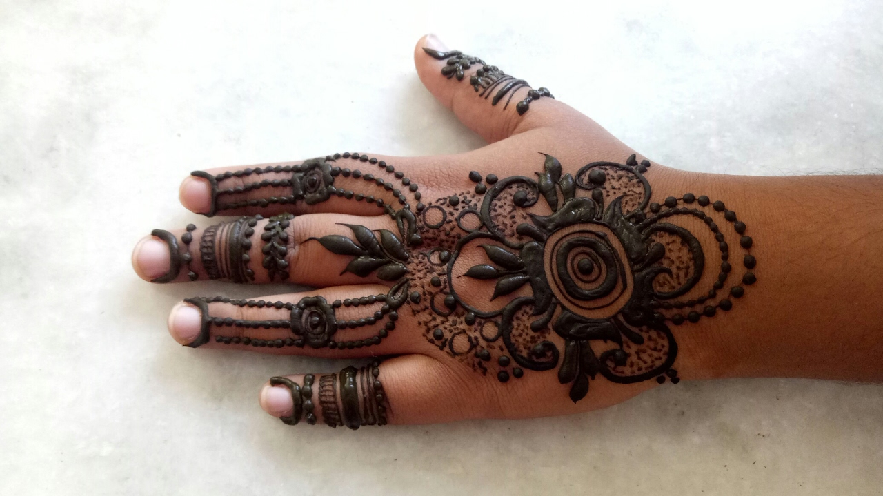 Khaleeji henna design #1 - YouTube