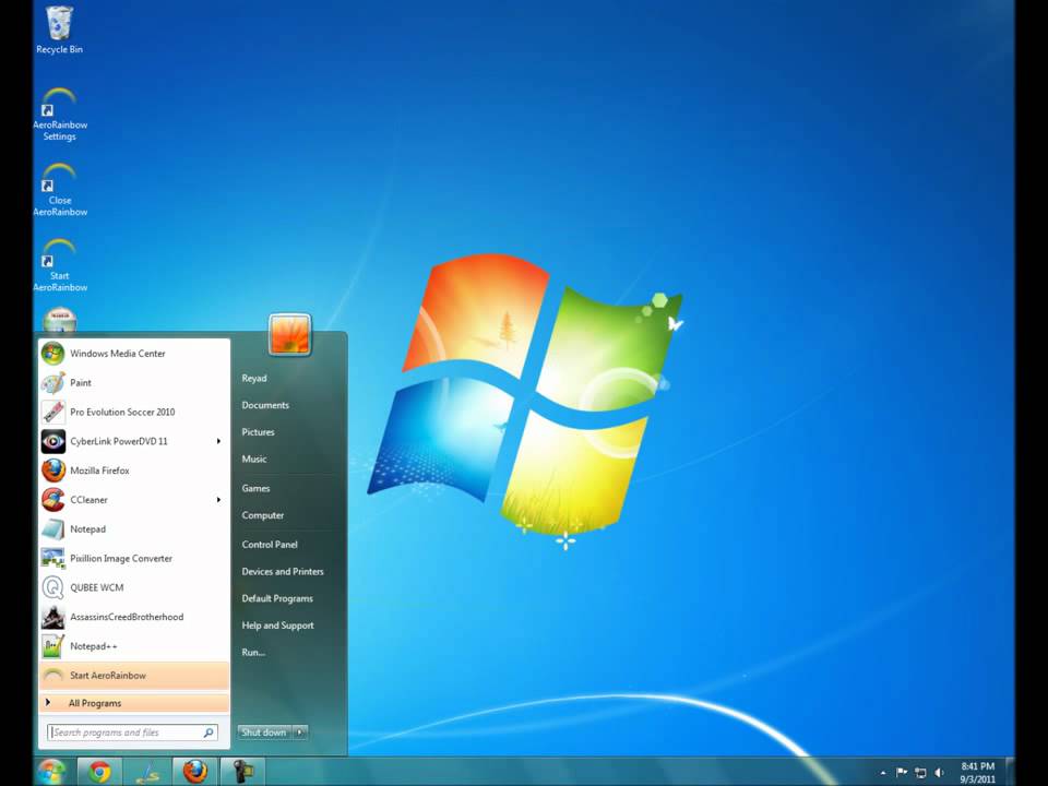 Change Windows 7 Aero Glass Color Automatically/From Custom List ...
