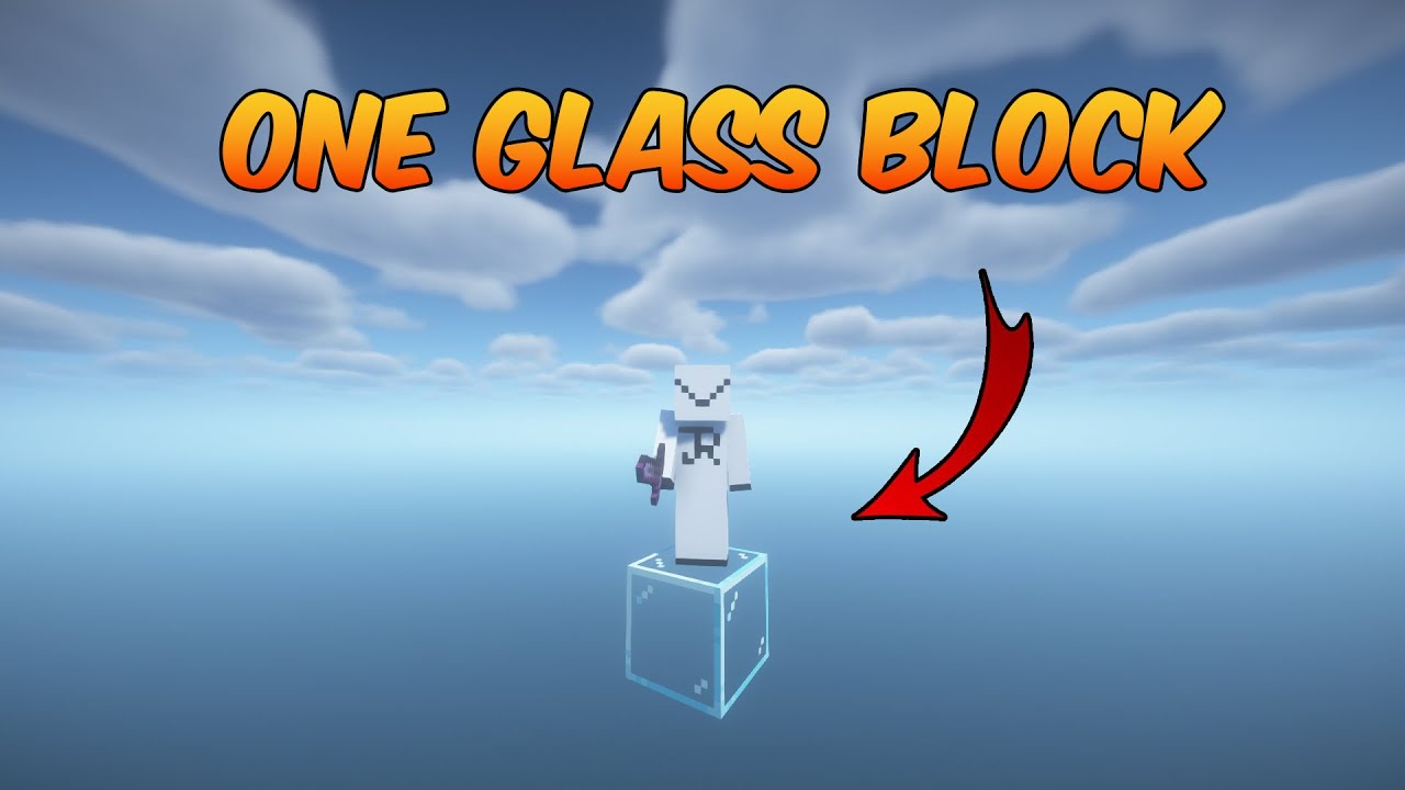 Minecraft But Only Single Glass Block - YouTube