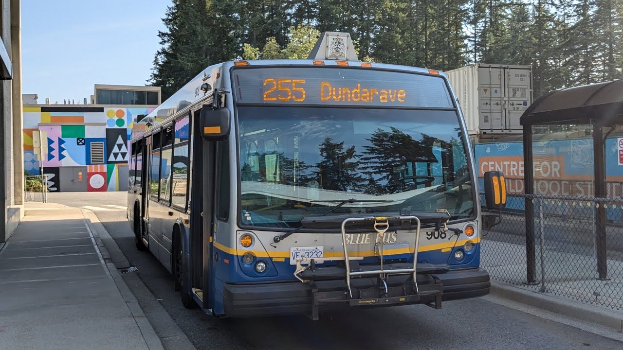 Translink WVMT 908 on the 255 from Park Royal to Capilano University ...