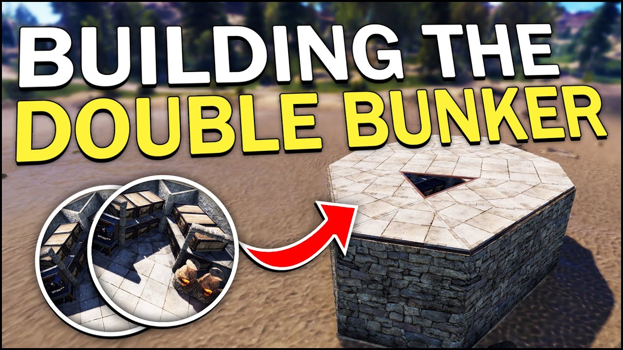 BUILDING the DOUBLE BUNKER BASE! - Rust Solo #1 - YouTube