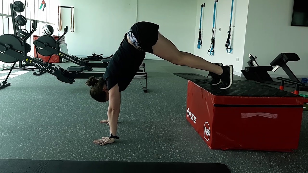 Elevated Pike Push Up - YouTube