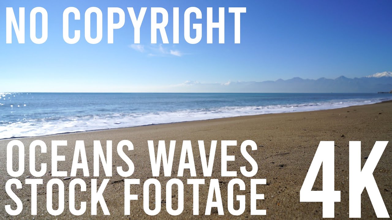 4K Ocean Beach Waves Background Free Stock Footage - No Copyright, Free ...