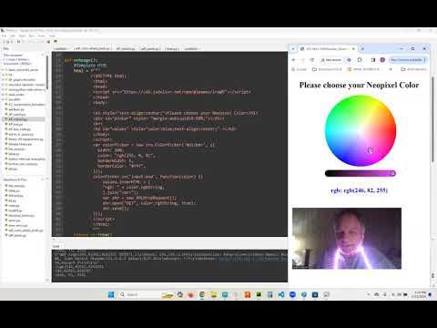 Raspberry Pi Pico W Neopixel Color Picker Web App - YouTube