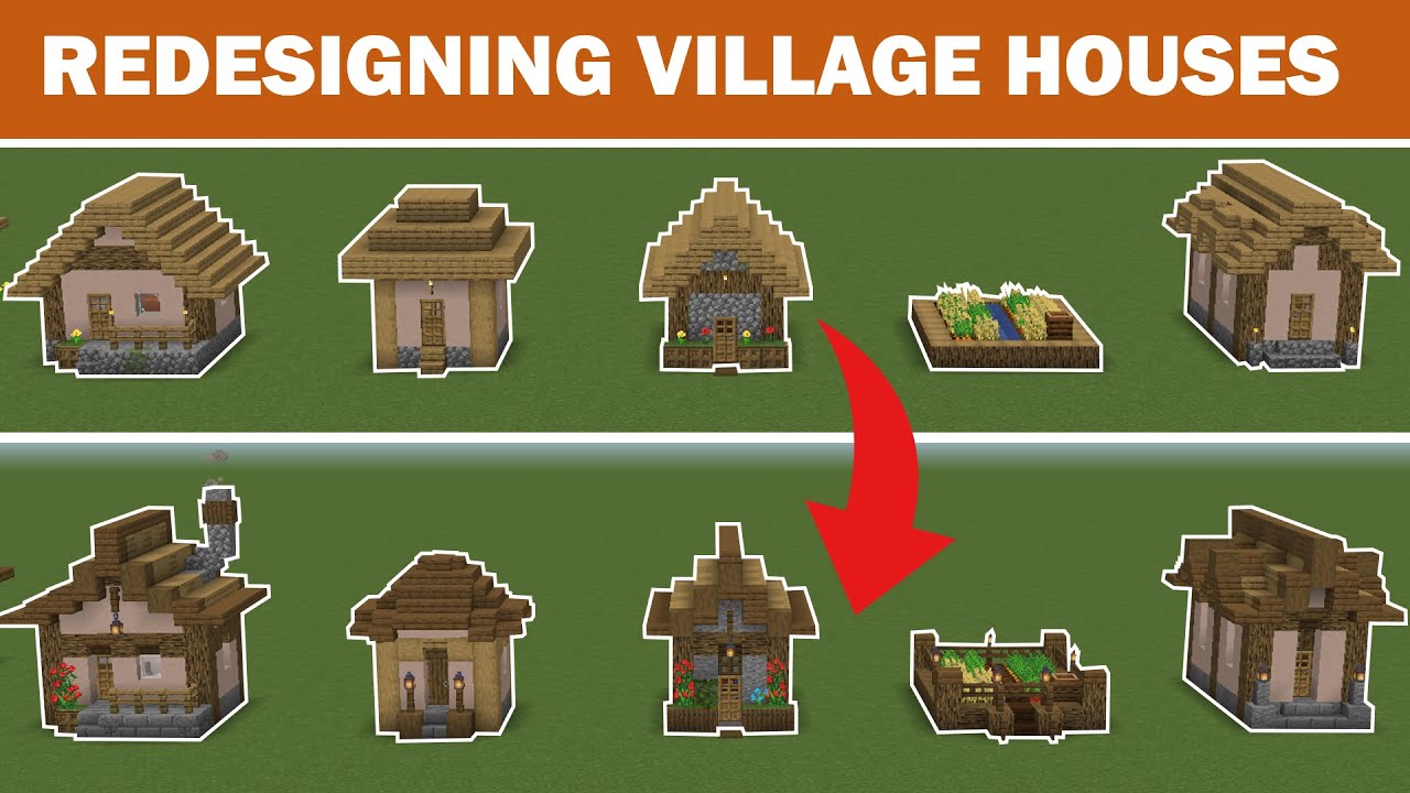 Redesigning every single Minecraft village house | World download - YouTube