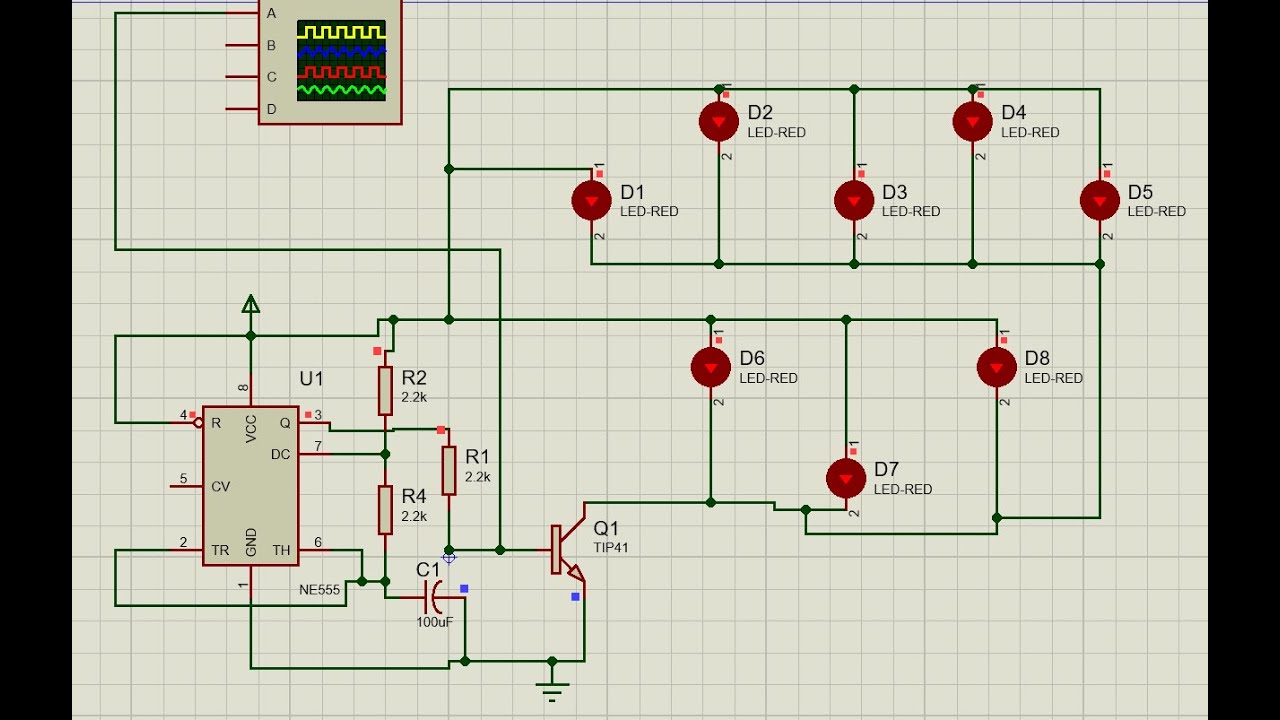 Simulation and calculation of heart led flashing circuit using IC 555 ...