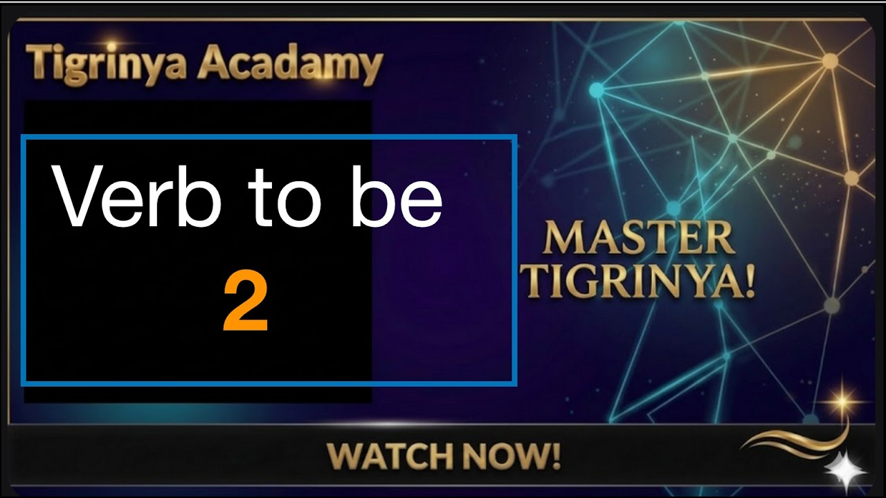 Tigrinya Academy -Video 3 - Grammar - YouTube