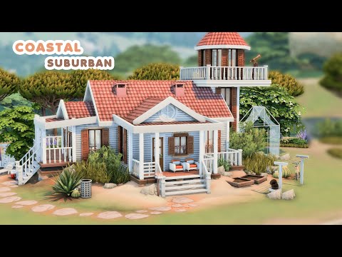 Coastal House - The Sims 4 Speed Build 🌻\\ Tortosa World - No CC - YouTube