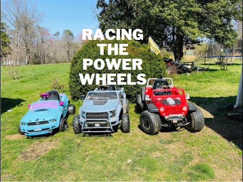 Racing The Power Wheels. - YouTube