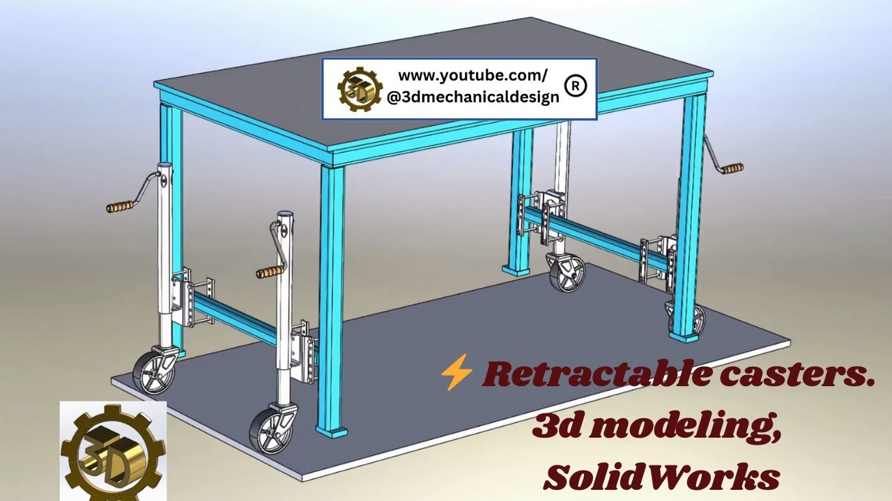 ⚡ Retractable casters. 3d modeling, #solidworks - YouTube