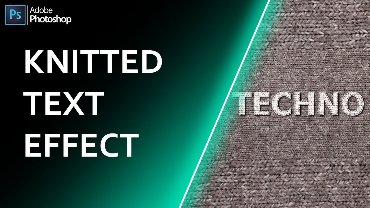 Knitted Text Effect In Photoshop | Text Effect | Knitted Pattern ...