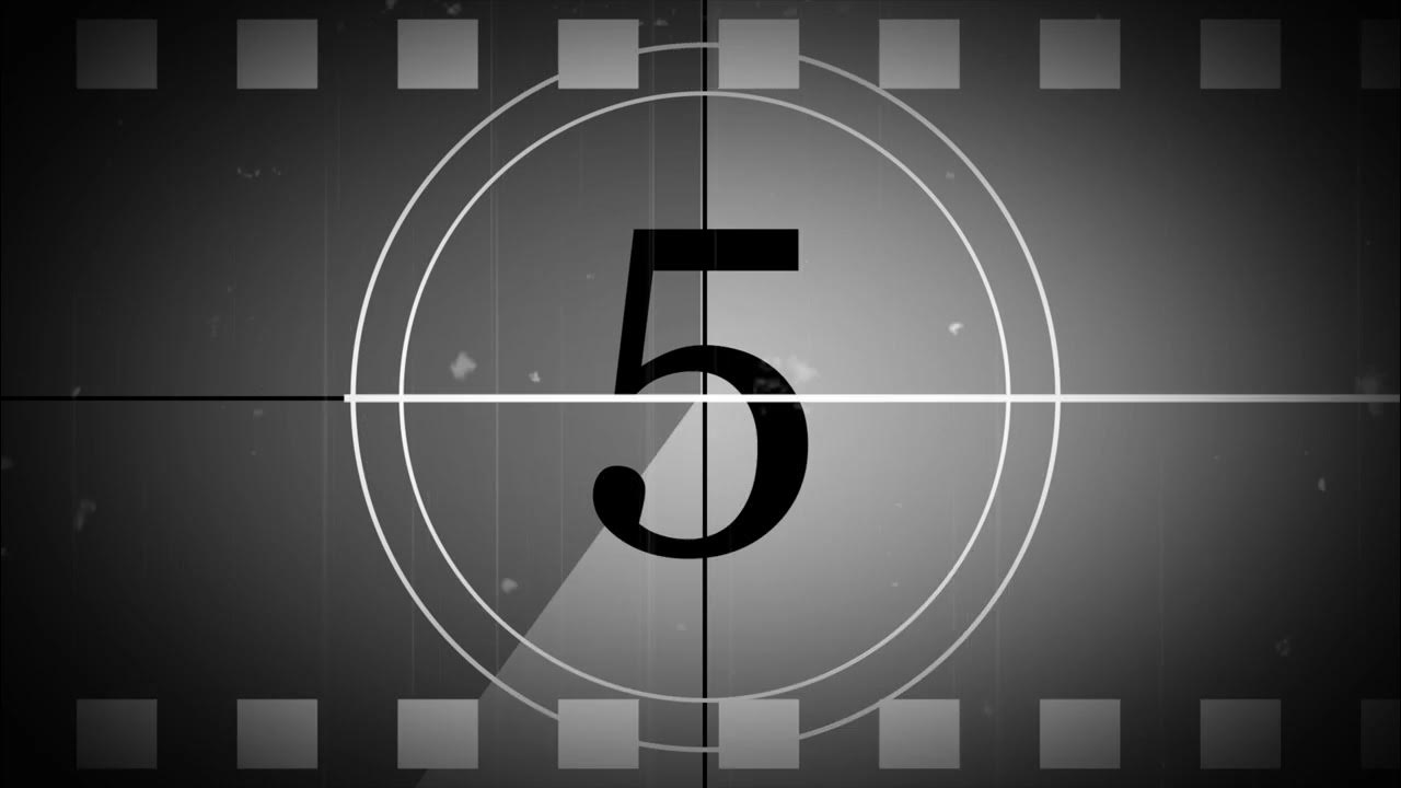 Old Movie Film Leader Countdown Timer for Film Reel Free Stock Video - YouTube