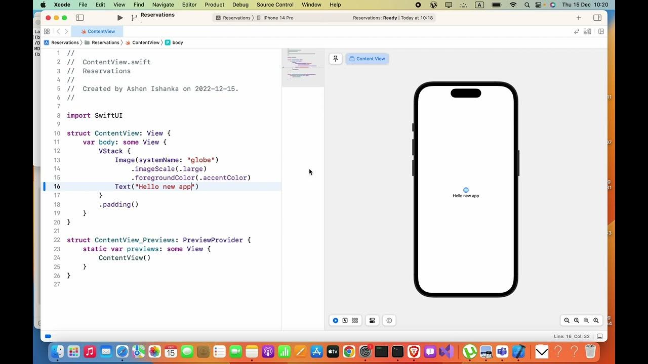 How to preview Xcode Swift UI app | Preview area not showing | How to hide and show Canvas - YouTube