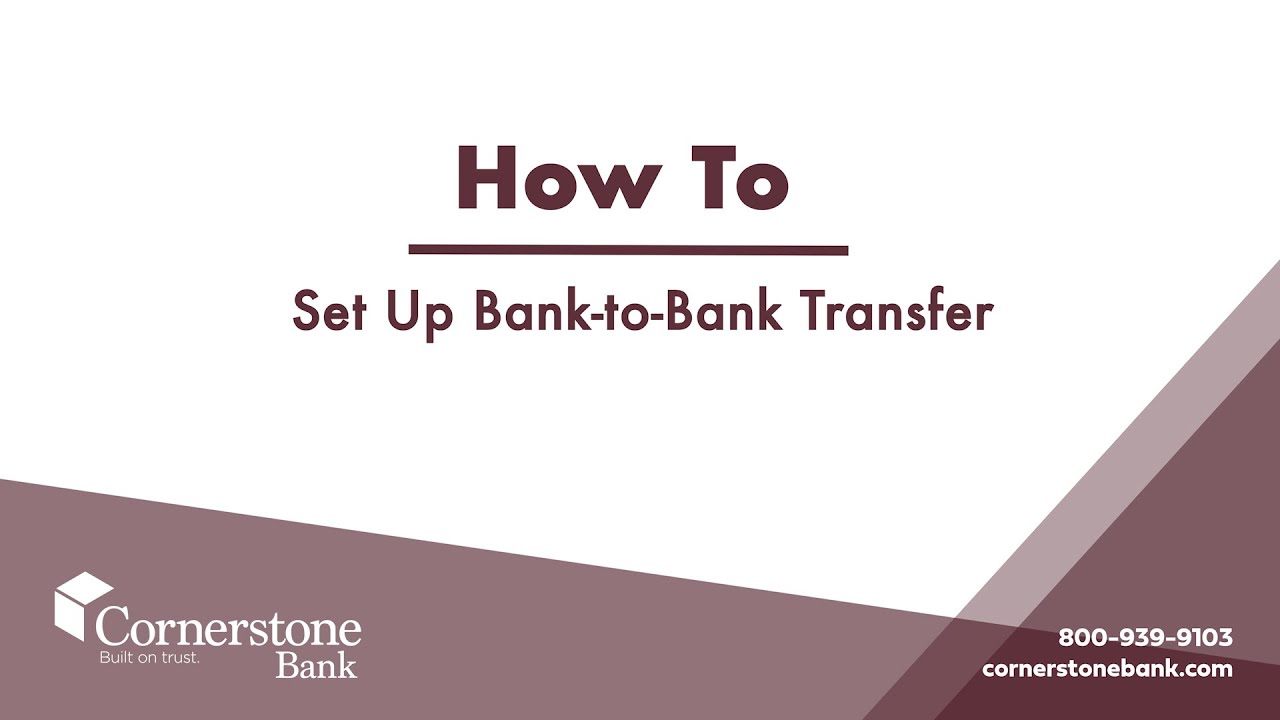 How to Make a Bank-to-Bank Transfer - YouTube