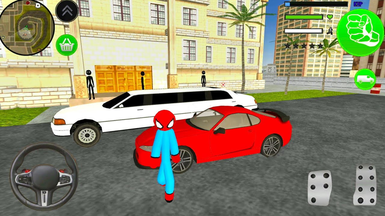 Stickman Cop Driver Simulator #9 - Spider Policeman Drive Cars ...