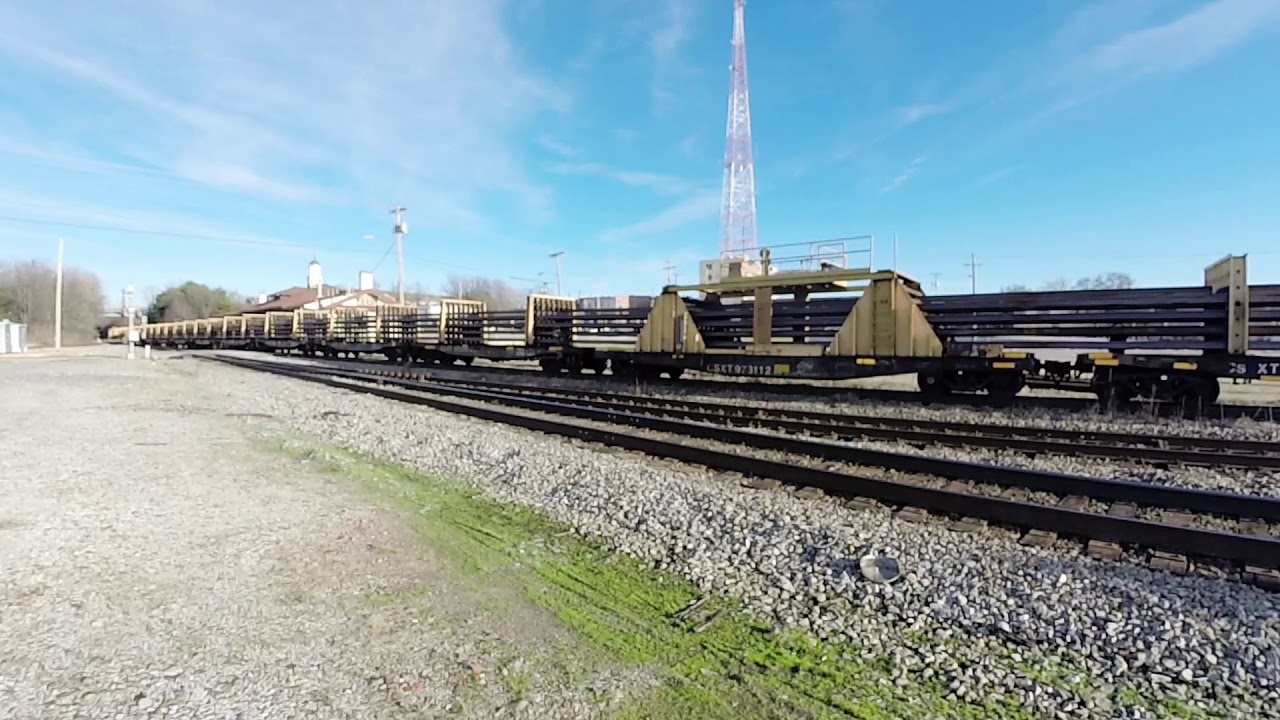 CSX Welded Rail Train W025 in Decatur - YouTube