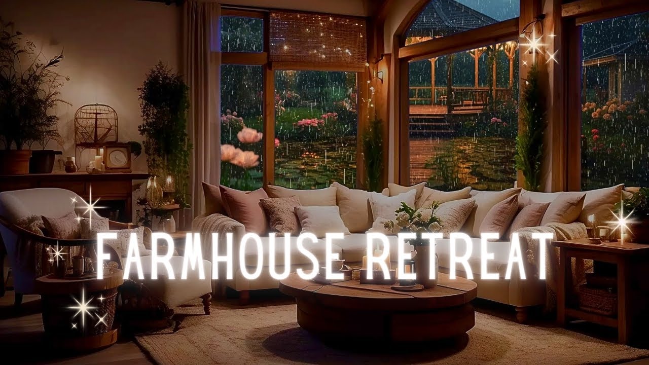 Rainy Farmhouse Retreat - HEAVY RAIN Sounds - Rain Downpour in ...