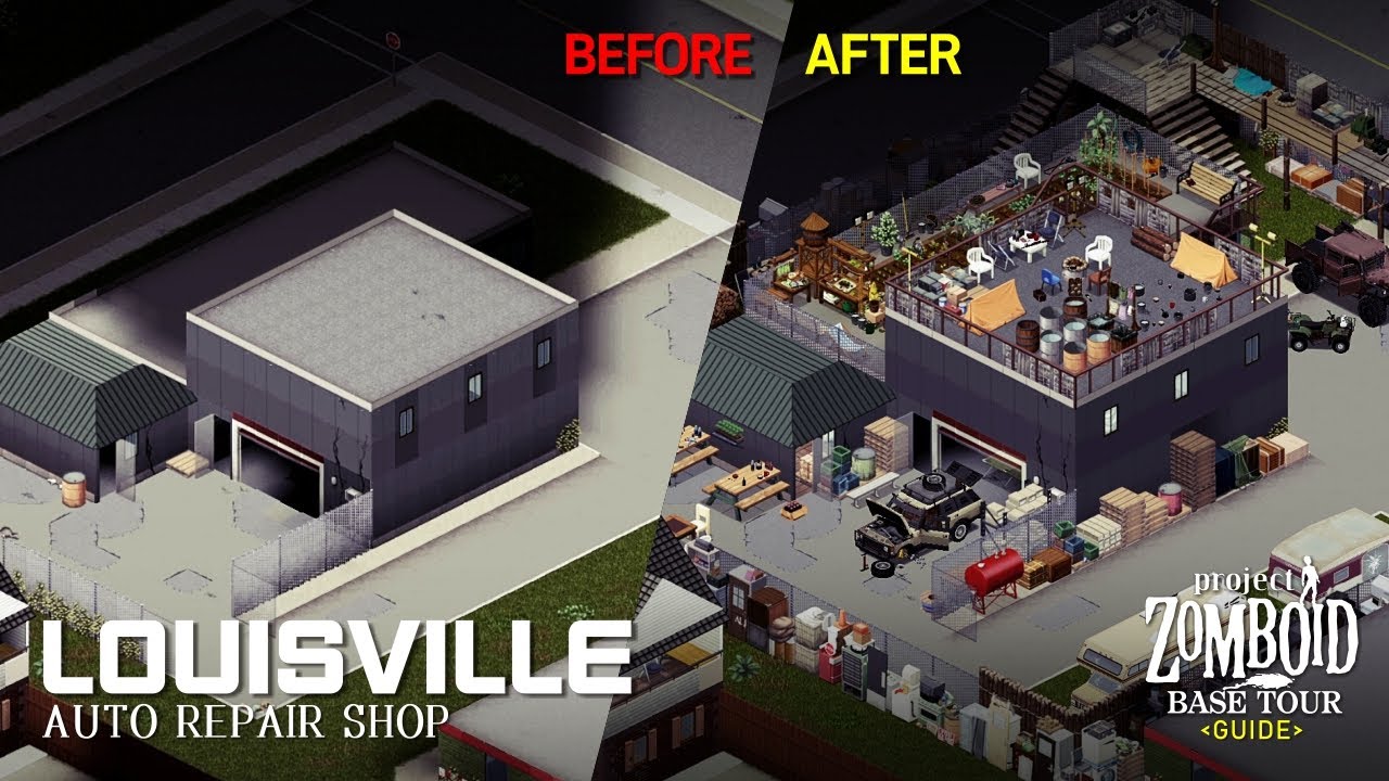 베이스 투어 Base Tour : Louisville Auto Shop - 프로젝트 좀보이드(Project Zomboid ...