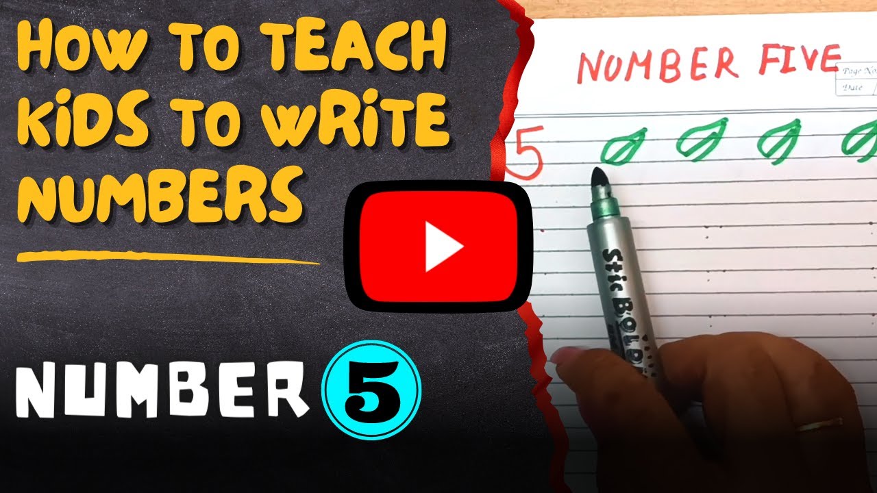 How To Teach Kids To Write Number 5 Learn How To Write Number 5 For How To Teach Kids To Write Number 5 Learn How To Write Number 5 For