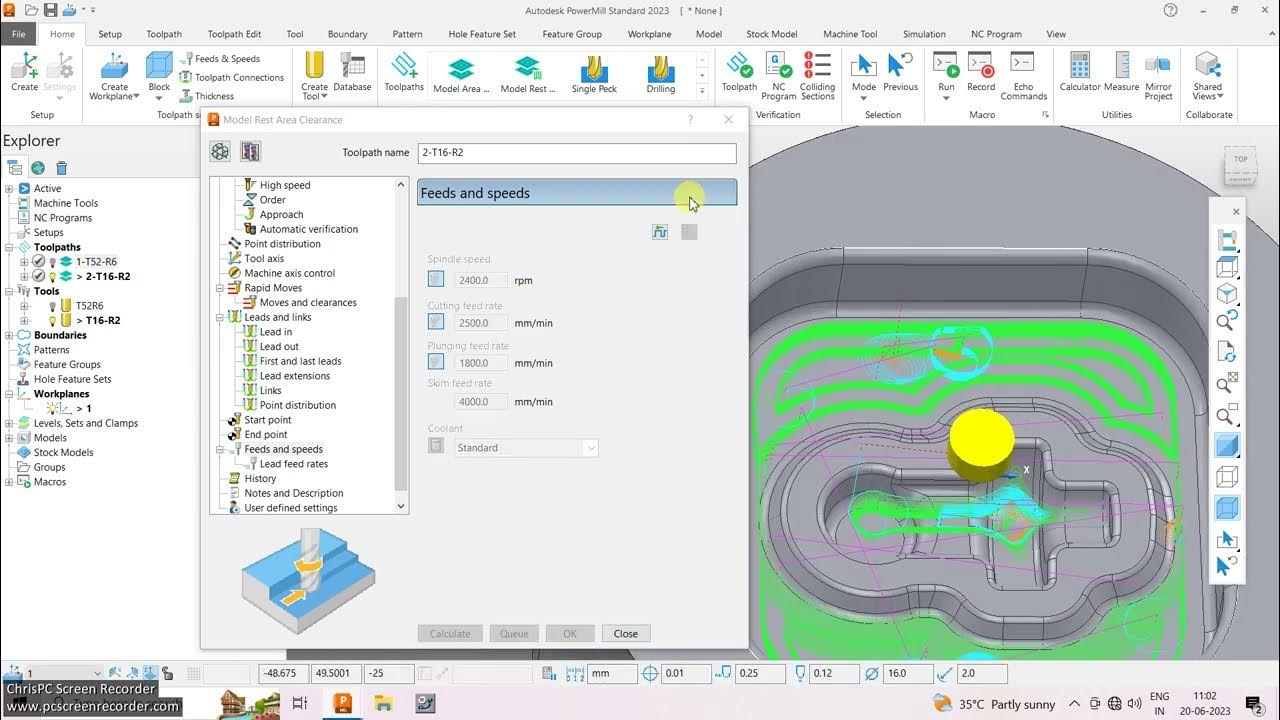 Rest Roughing Program create on Powermill 2023 - YouTube