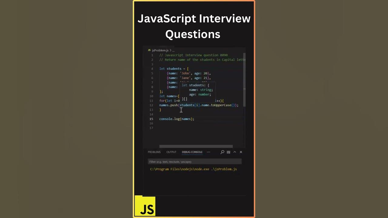Tricky JavaScript Interview Questions | #0090 #javascript #coding - YouTube