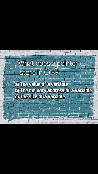 Pointer Basics #cplusplus #coding #programming #software #developer #development #quiz - YouTube