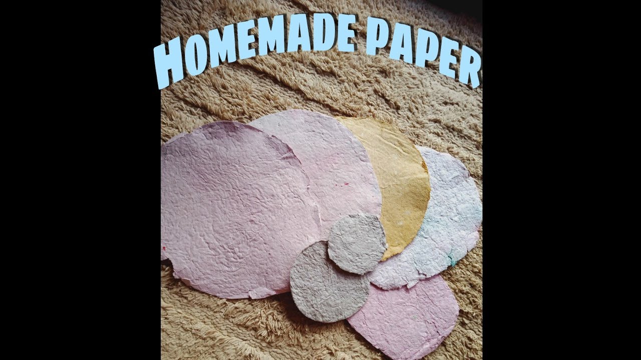 Homemade paper/Easy way/Recycle of paper - YouTube