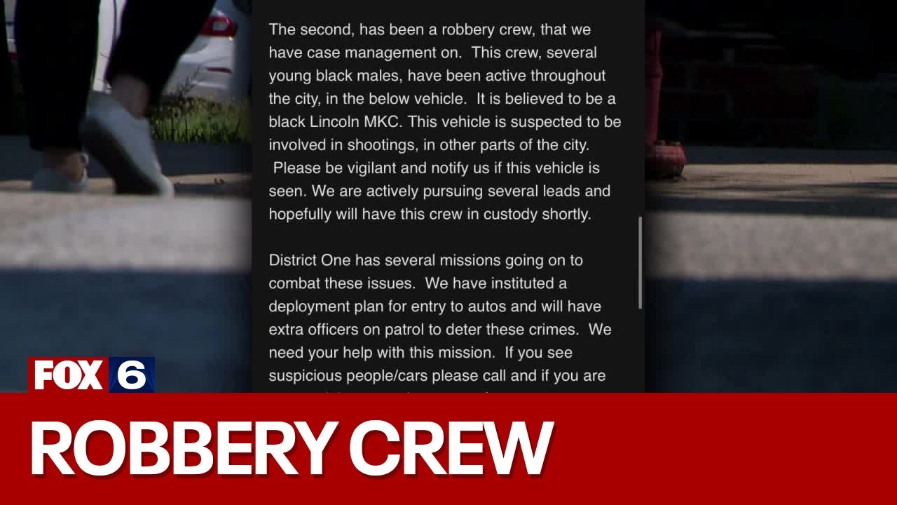 MPD warn of robbery crew, arrests made | FOX6 News Milwaukee - YouTube