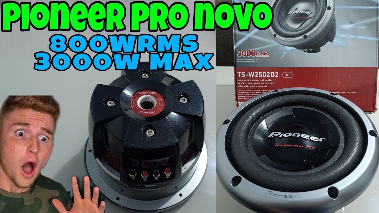 RARIDADE - SUBWOOFER PIONEER PRO -3000W/800RMS 10" - NOVO (REVIEW E ...
