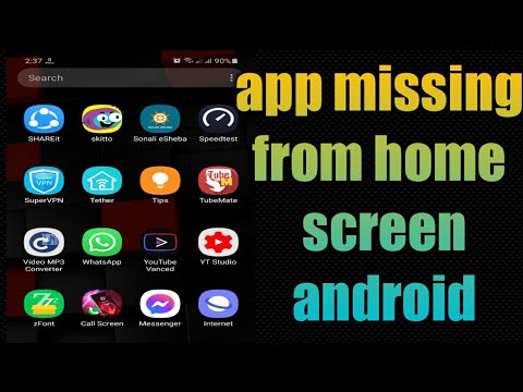 how to fix app missing from home screen android - YouTube