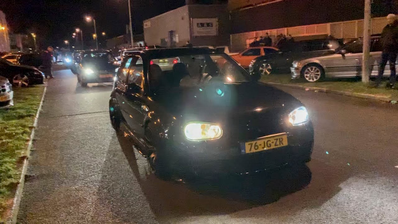 Tuner Cars Leaving Car Meet - Civic Anti-Lag, R36, Golf R, Cupra, Focus ...