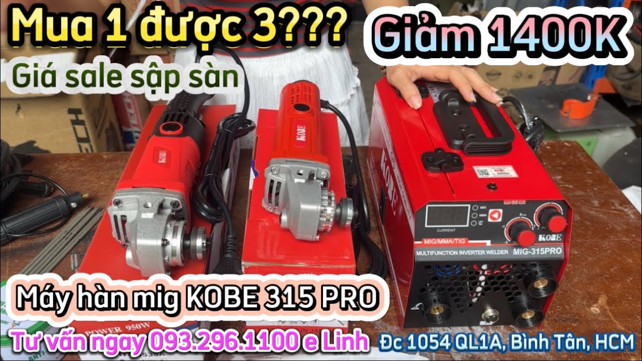 🔴MUA 1 TẶNG 2🔴MÁY HÀN MIG NHẬT KOBE 315 PRO CAO CẤP NHẤT, HÀN ĐỒ MỎNG ...