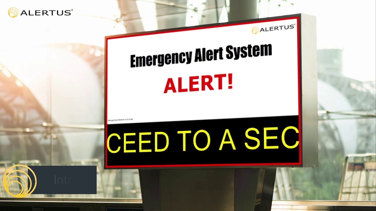 Alertus Digital Signage Override Activation - YouTube