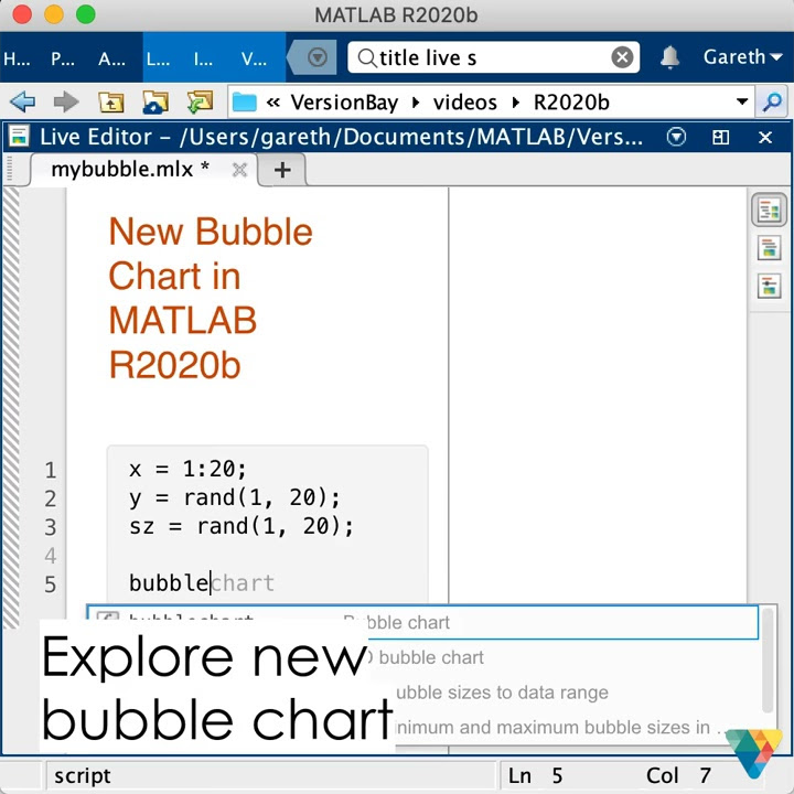New Bubblechart in MATLAB R2020b - YouTube