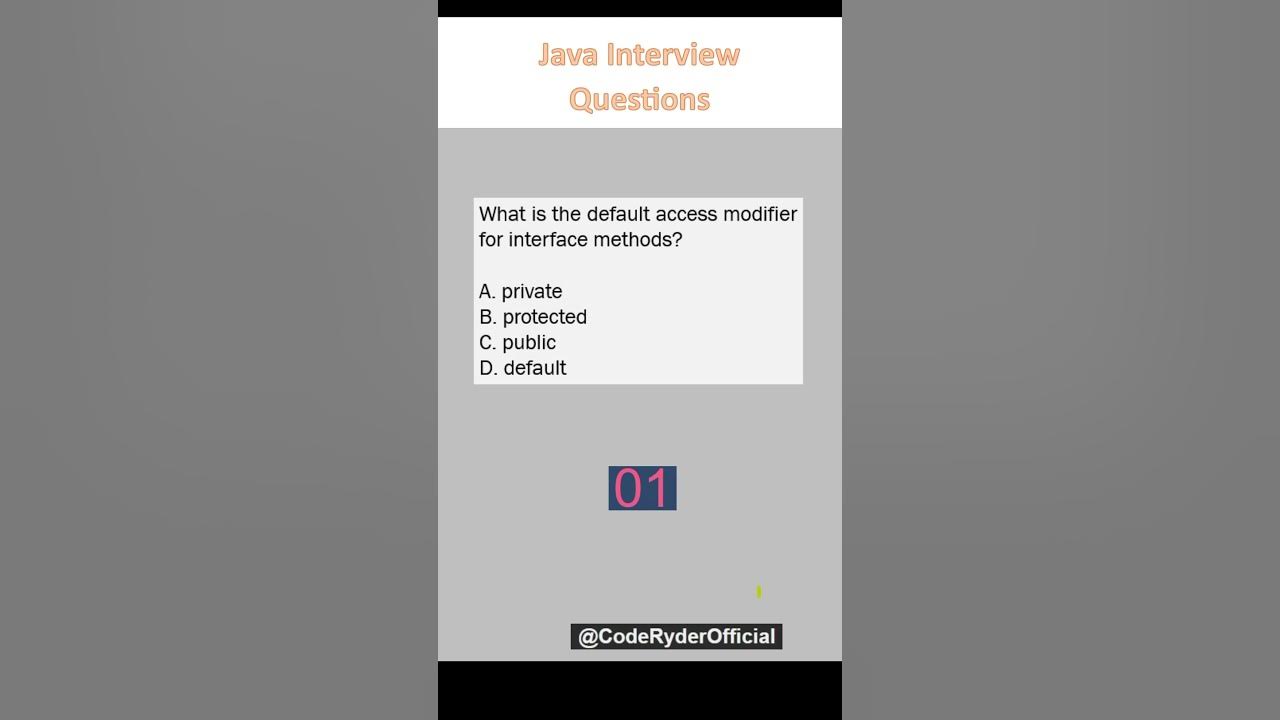Java Interview Questions - 28 (Access Modifiers) - YouTube