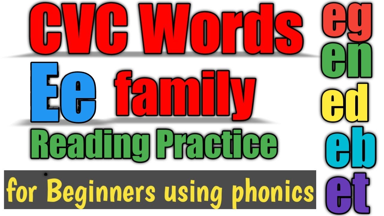 | Learn to Read CVC e Family Words I I Phonics | | Three Letter Words ...