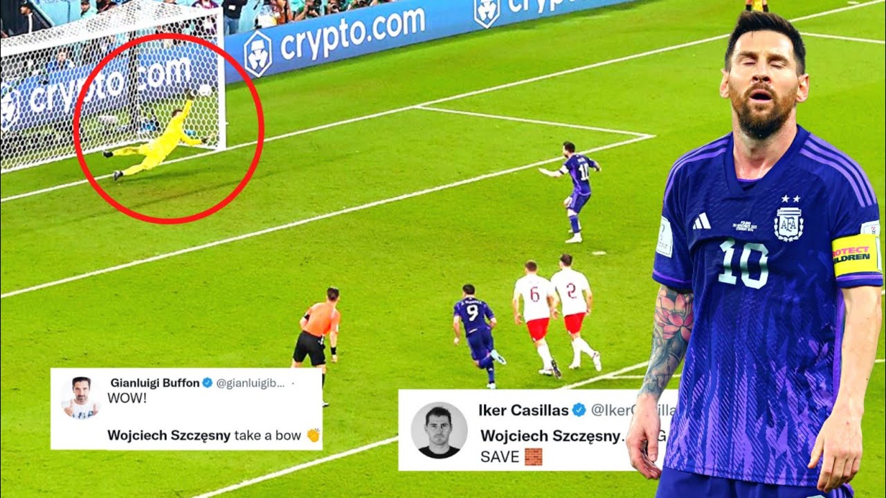 [Reactions] Messi Missed Penalty vs Poland | Wojciech Szczesny Save ...