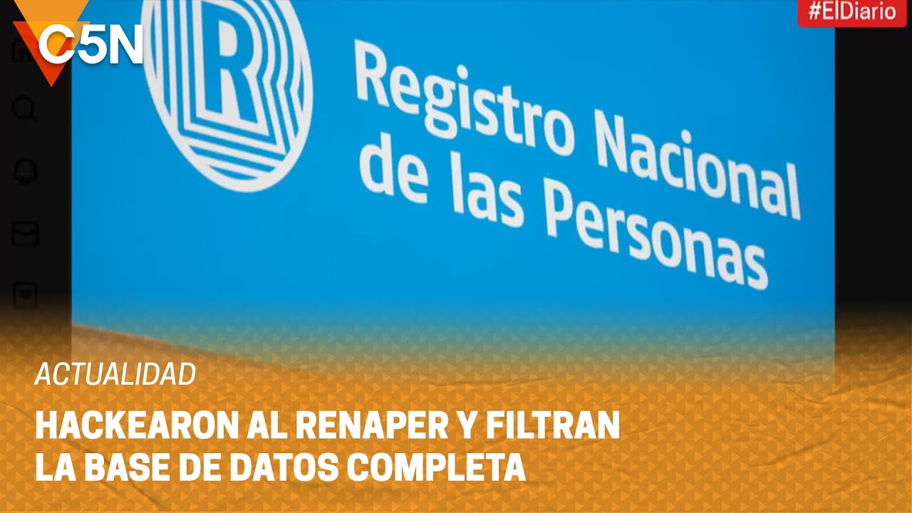 HACKEARON al RENAPER y FILTRAN la BASE de DATOS COMPLETA - YouTube