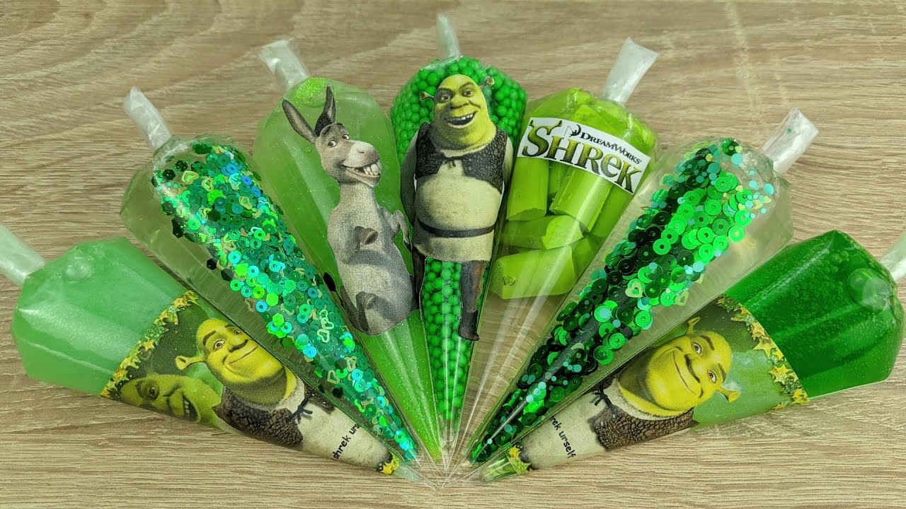 Making SHREK Slime with Piping Bags | Satisfying Slime Video | ASMR ...