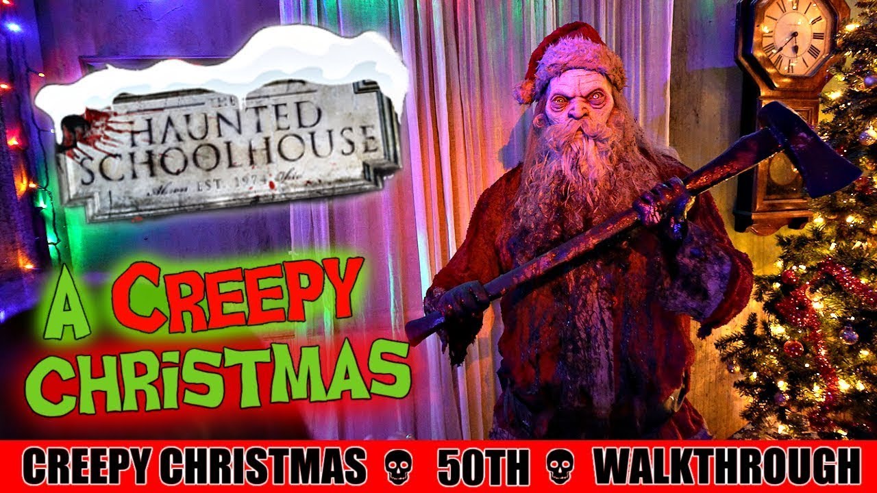 A Creepy Christmas at Akron Haunted School House! (Walkthrough) - YouTube
